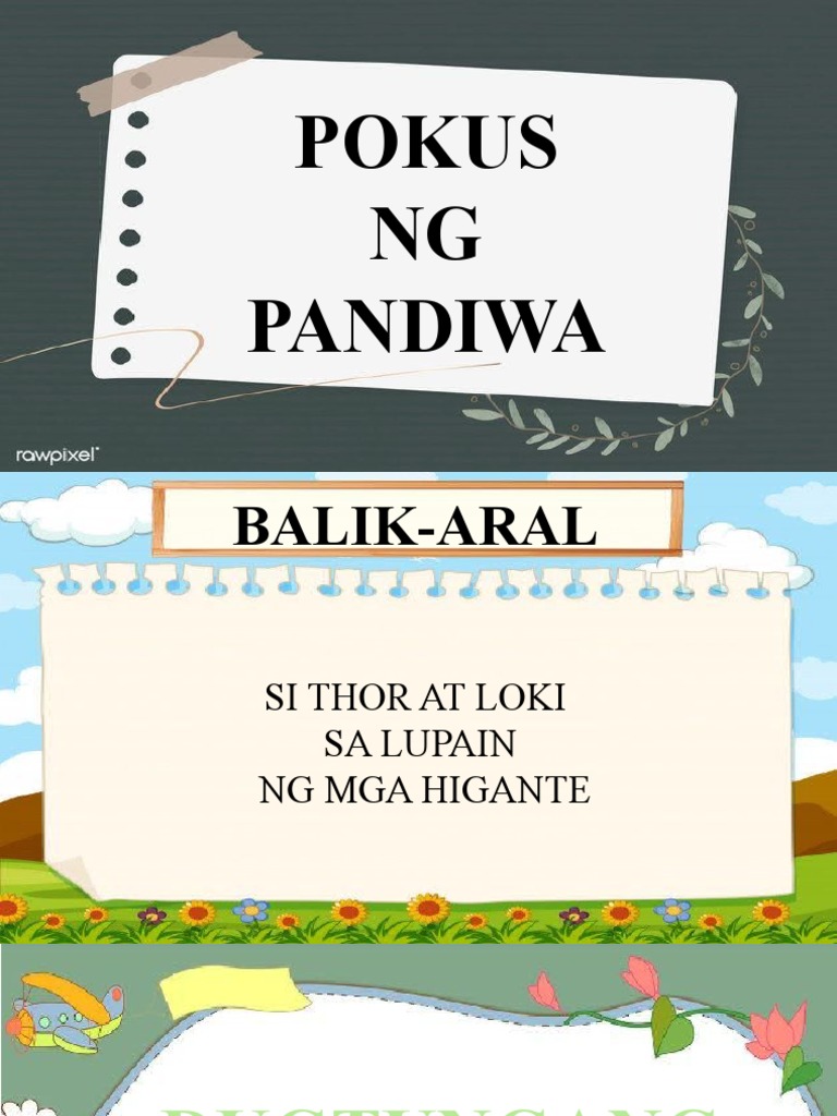 Pokus NG Pandiwa Tagaganap at Layon | PDF