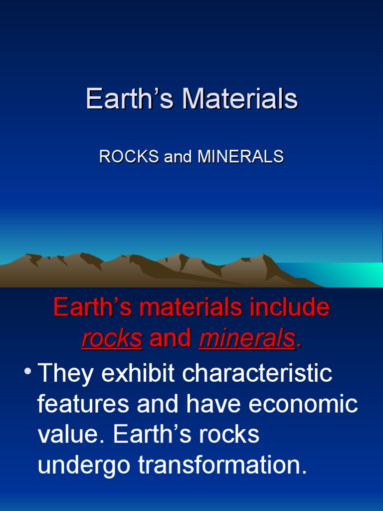 Rocks and Minerals | PDF | Rock (Geology) | Sedimentary Rock