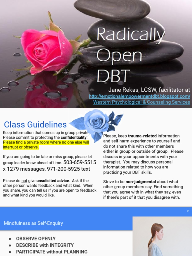 DBT Rekas | PDF | Dialectical Behavior Therapy | Mindfulness