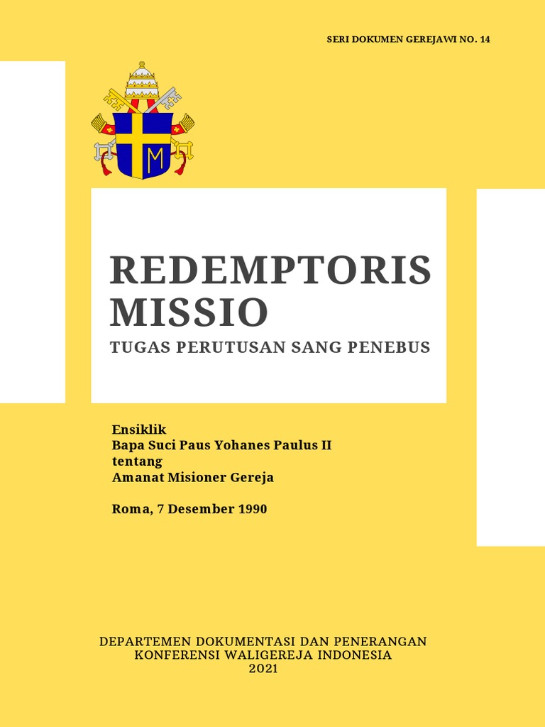 Seri Dokumen Gerejawi No 14 Redemptoris Missio | PDF