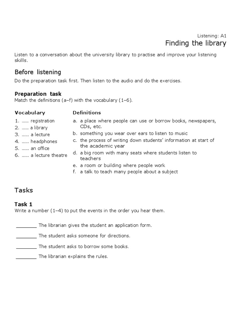 Where Is The Library | PDF