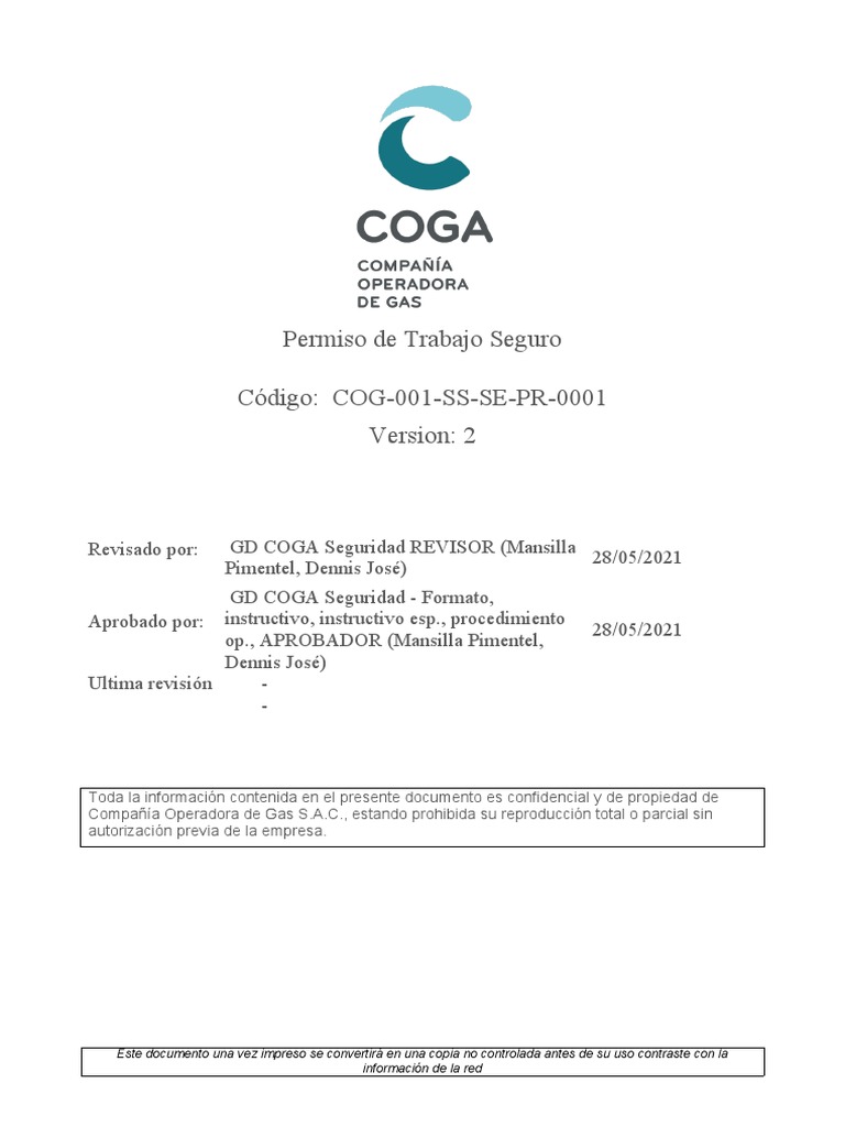 Permiso de Trabajo Seguro | PDF | Scada | Solvente Permiso de Trabajo Seguro | PDF | Scada | Solvente