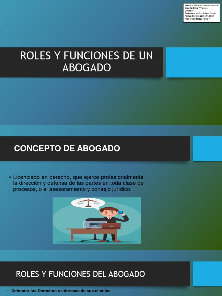 Roles y Funciones de Un Abogado | PDF | Business | Justicia