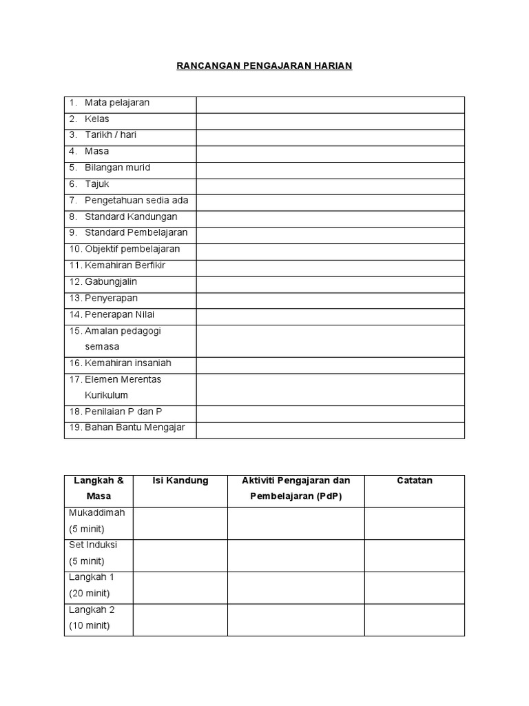 Tapak Untuk Semua Jenis RPH | PDF