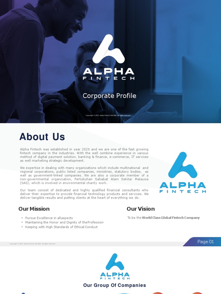 Alpha Group Company Profile 12.8.21 | PDF | Debit Card | Visa Inc.