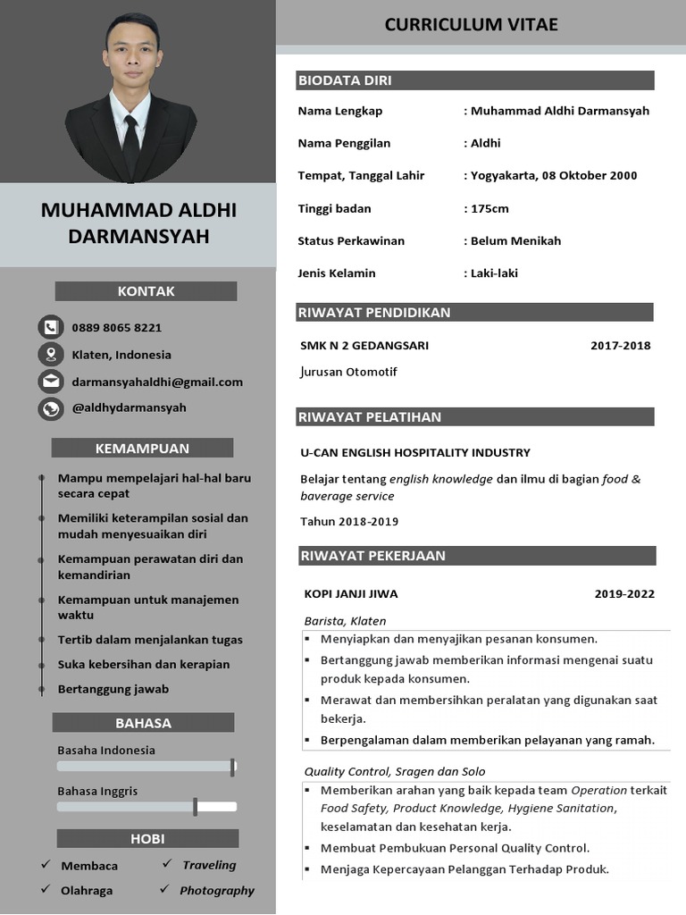 Cv-A02 Muhammad Aldhi Darmansyah | PDF