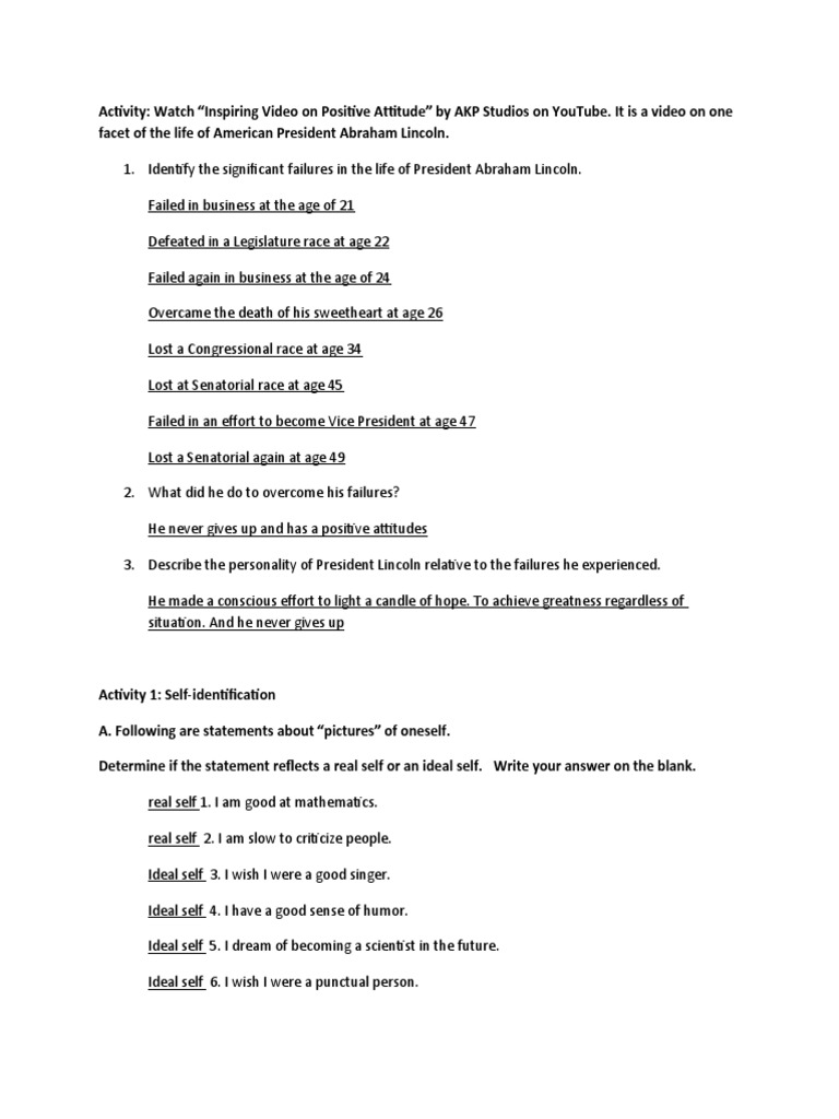 Uts Activity | Download Free PDF | Self Actualization | Self Concept