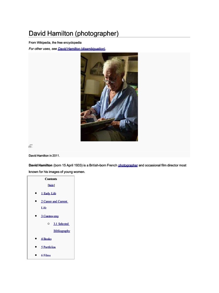 David Hamilton | PDF | The Arts