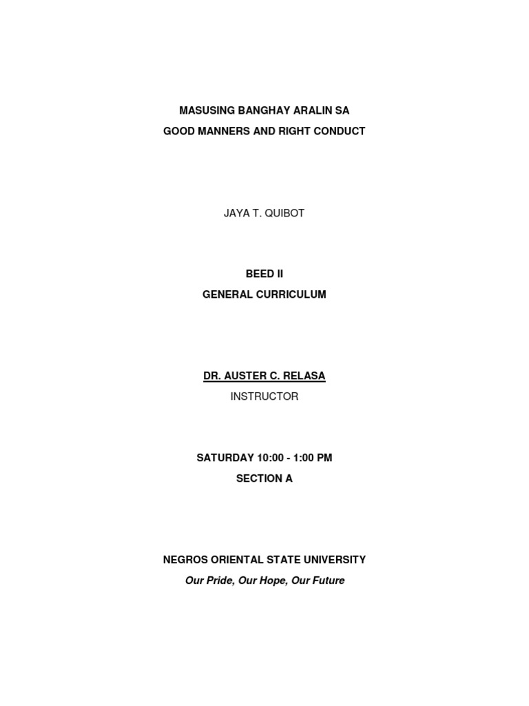 Esp Lesson Plan | PDF