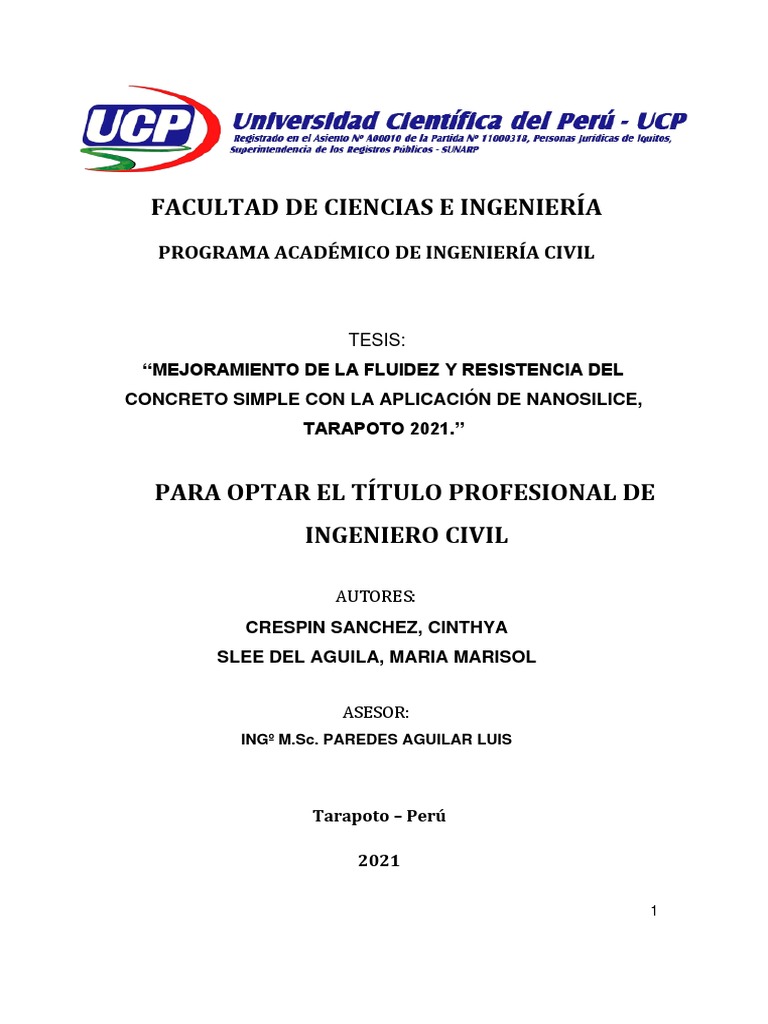 Crespin Sanchez Cinthya y Slee Del Aguila Maria Marisol - Tesis | PDF ...