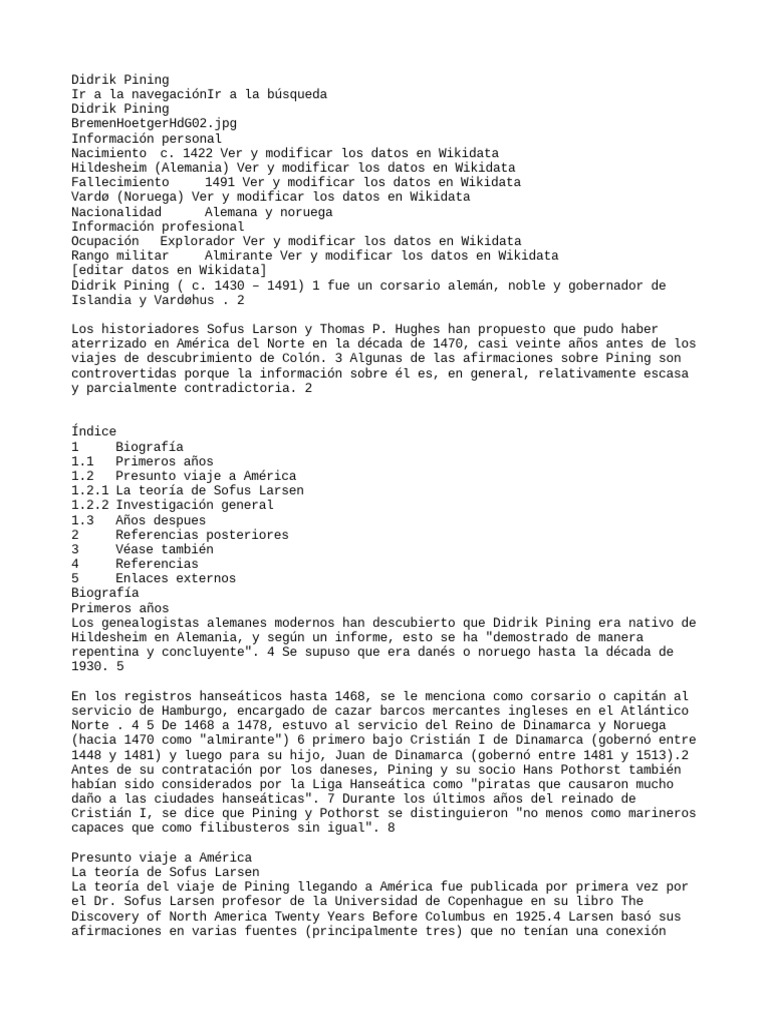 Didrik Pining | PDF | Groenlandia