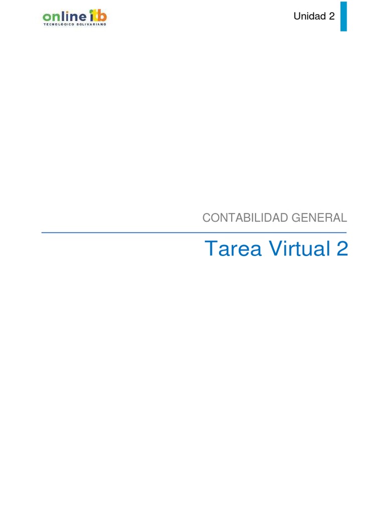Tarea Virtual 2 Unidad 2 ITB | PDF | Contabilidad | Bancos