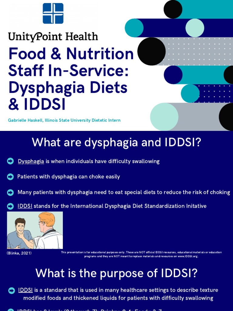 Food Service Staff In-Service Dysphagia Diets 1 | PDF | Food And Drink ...