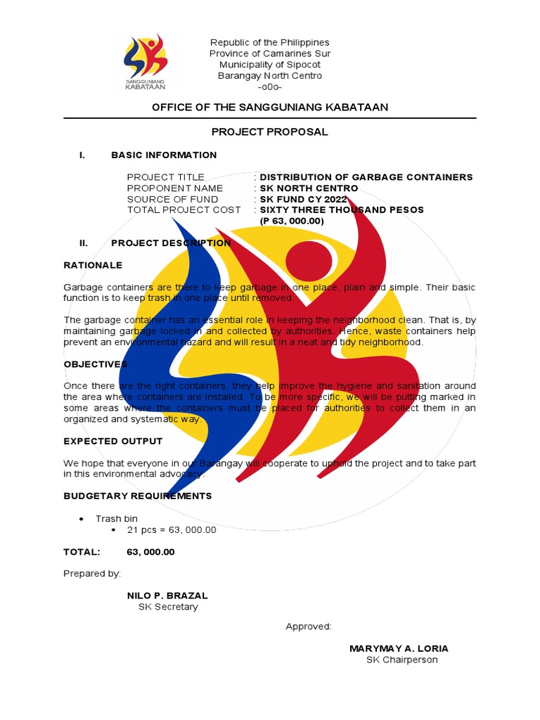 Project Proposal - Distribution of Garbage Containers | PDF