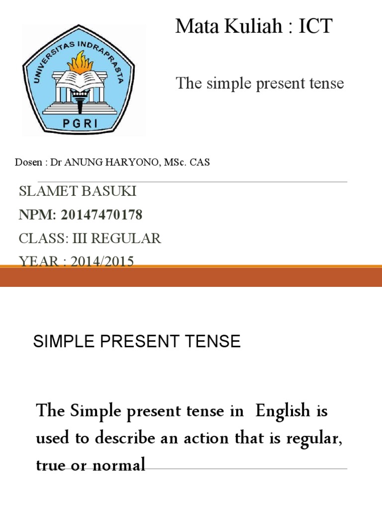 Understanding the Simple Present Tense | PDF | Grammatical Tense ...