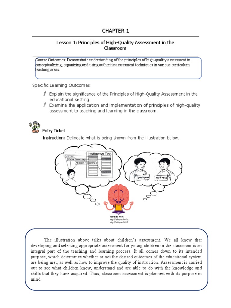 DONE MYLENE JOY GALAMITON - Module 1 Lesson 1 Principles of High-Quality Assessment in The ...