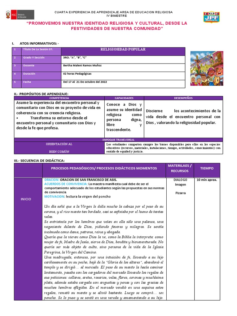 Religiosidad Popular Tercero | PDF | María, madre de Jesús