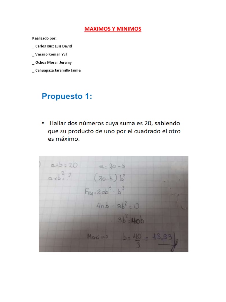 Maximo y Minimo | PDF