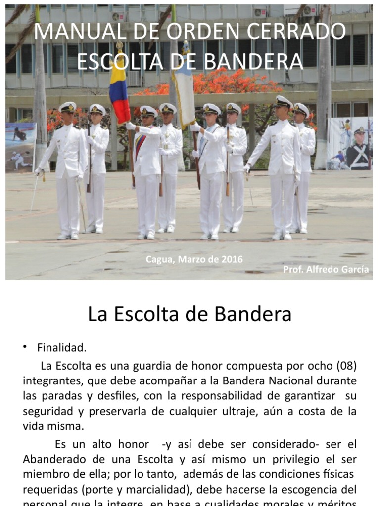Manual de Escolta de Bandera | PDF | Mano | Bandera
