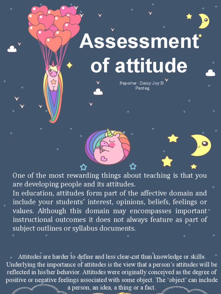 Attitude Assessment | PDF | Attitude (Psychology) | Educational Assessment