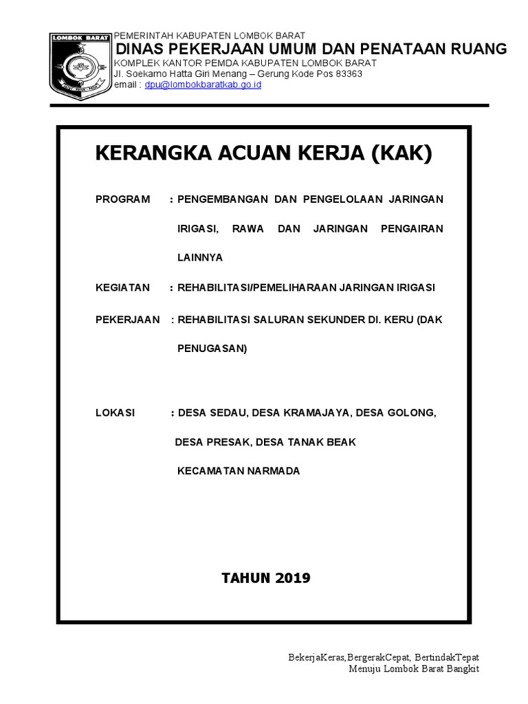 Kak Keru Tender 2019baru | PDF | Sains & Matematika