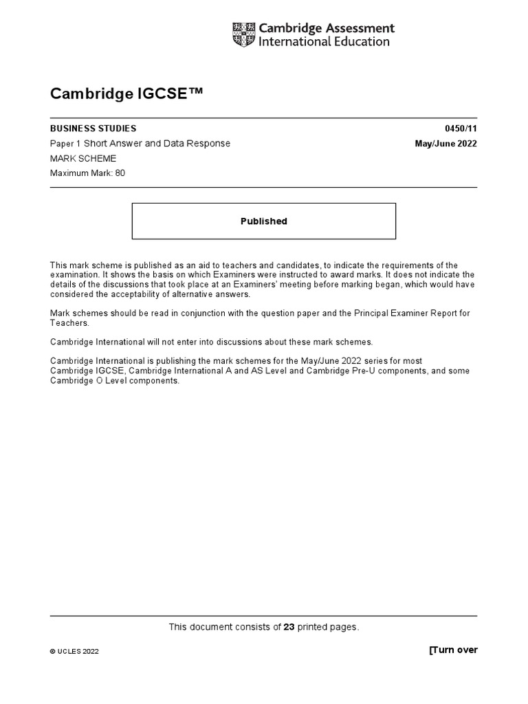 Cambridge IGCSE™: Short Answer and Data Response | PDF | Balance Sheet ...
