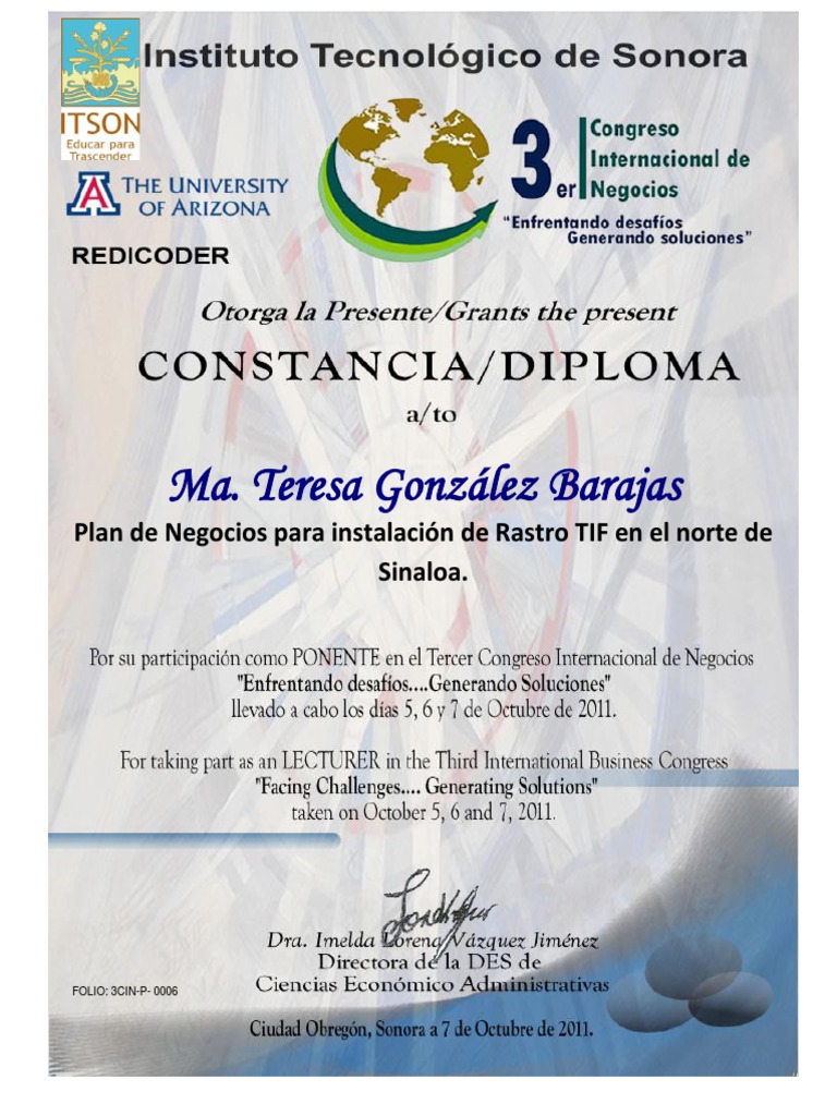 Plan de Negocios para Instalación Rastro TIF | PDF | Carne | Tasa ...