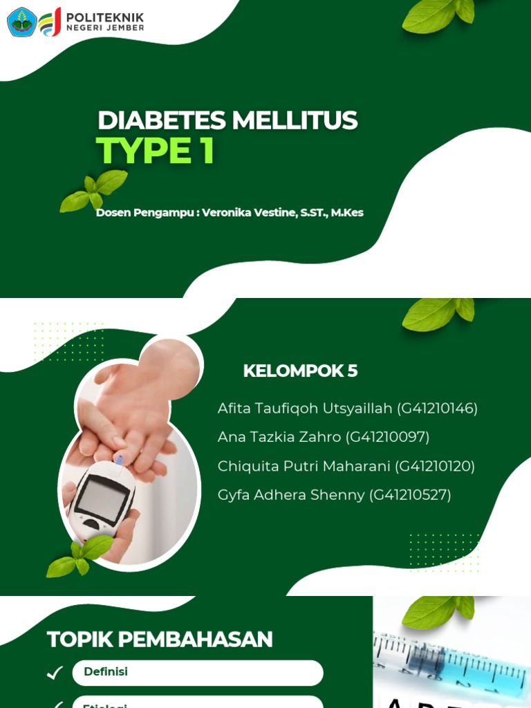 DM TIPE 1 Kelompok 5 | PDF | Kesehatan Holistik