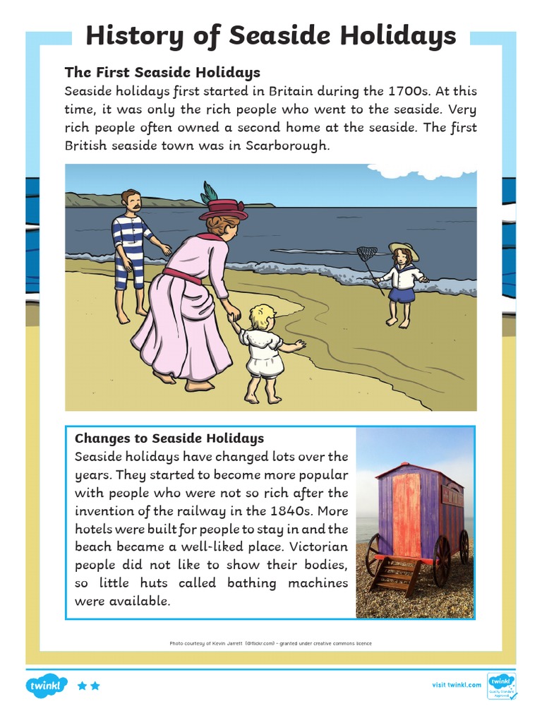 History of Seaside Holidays in the UK Reading Comprehension | PDF