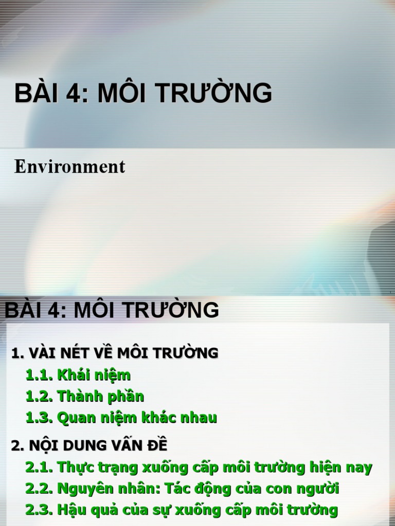 Bai 4 - Moi Truong | PDF