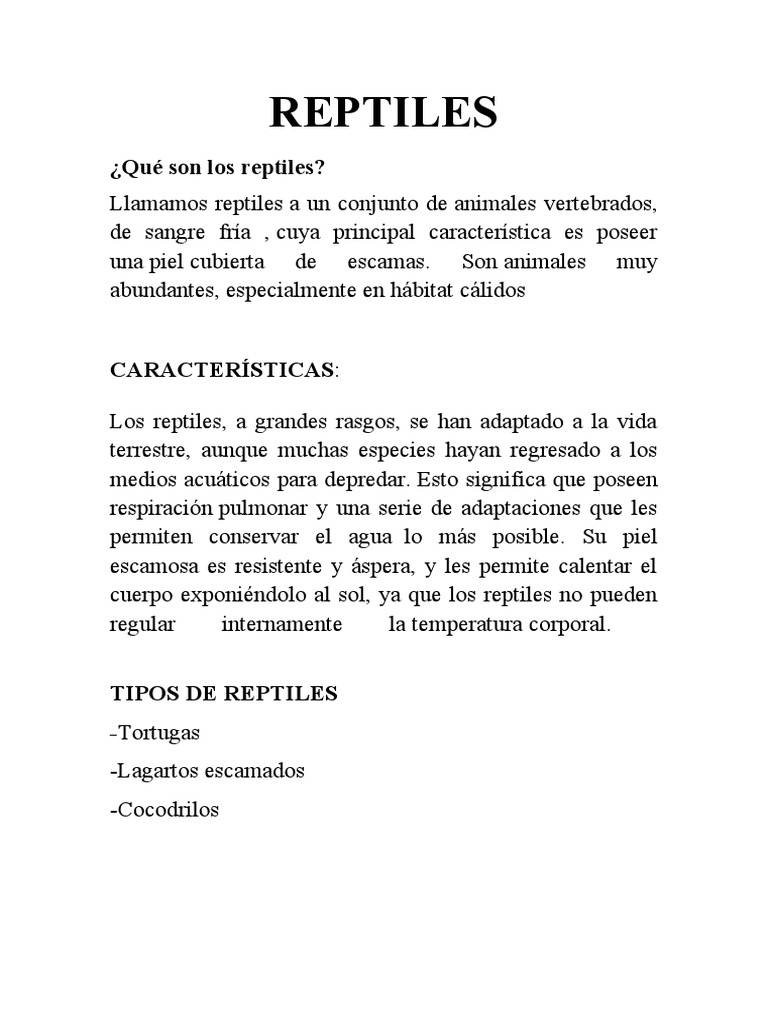 Reptiles | PDF