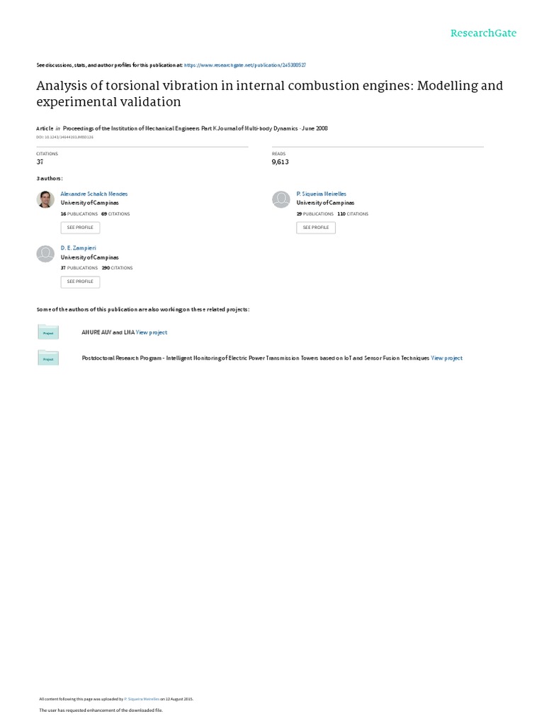 Analysis of Torsional Vibration | PDF | Viscosity | Damping