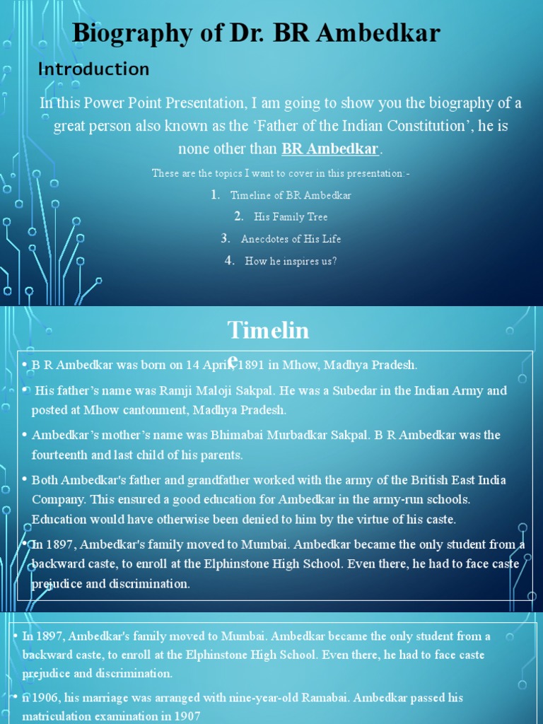 Biography of Dr. B.R. Ambedkar | PDF