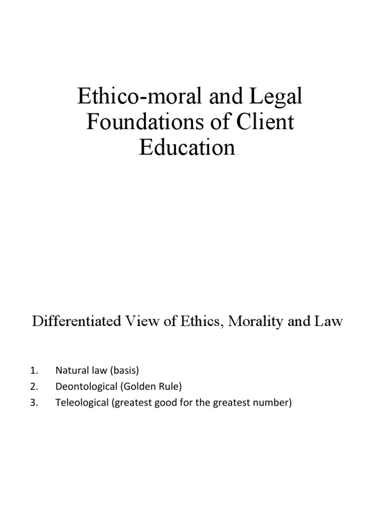#14 (Ethico-Moral and Legal Foundations) - 1 | PDF | Autonomy ...