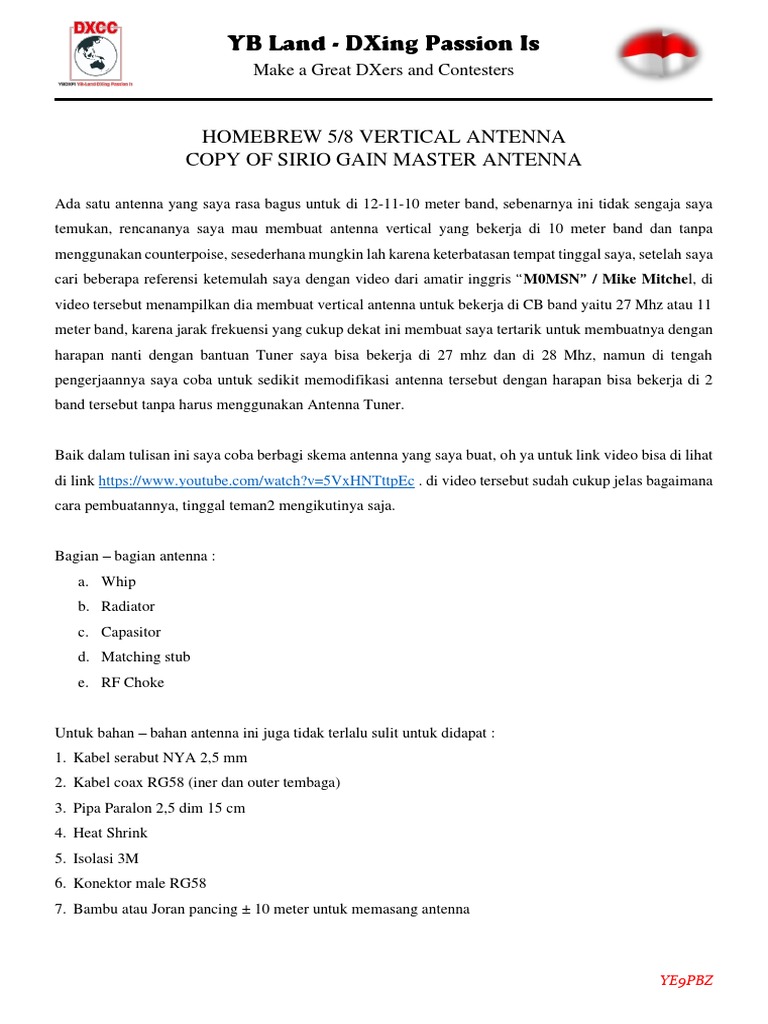 Vertical Antenna Homebrew | PDF
