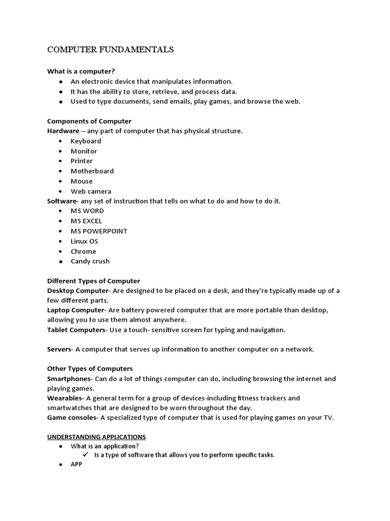 Computer Fundamentals Grade 5 | PDF | Application Software | Mobile App