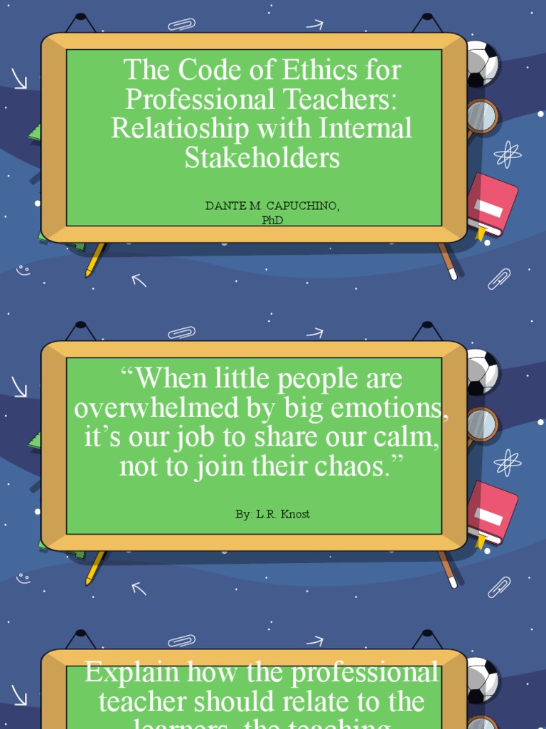 The Code of Ethics for Professional Teachers: Navigating Relationships ...