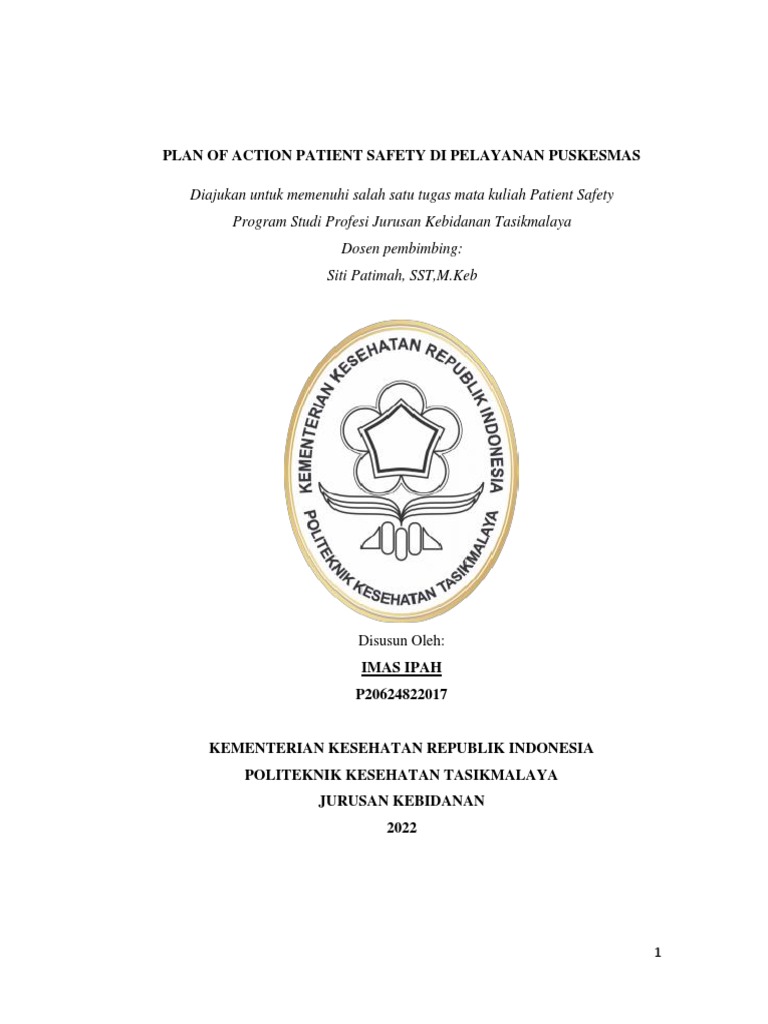 Imas Ipah - Poa Patien Safety Bu Siti Patimah | PDF