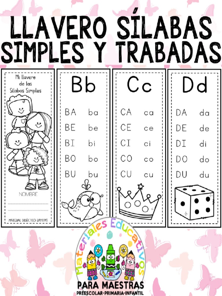 Llavero Sílabas Simples y Trabadas Recopilado Por Materiales Educativos ...