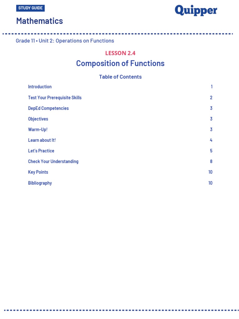 Mathematics: Composition of Functions | Download Free PDF | Function ...