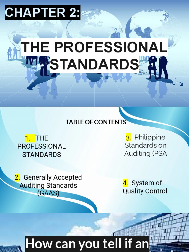 Chapt. 2 - The Professional Standards | PDF | Audit | Financial Audit