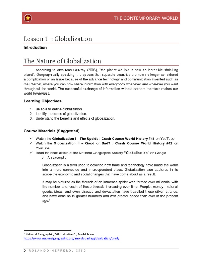 Lesson 1 and 2 Globalization and Market Globalism | PDF | Globalization | Ideologies