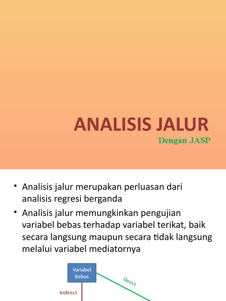 Analisis Jalur Dengan JASP | PDF