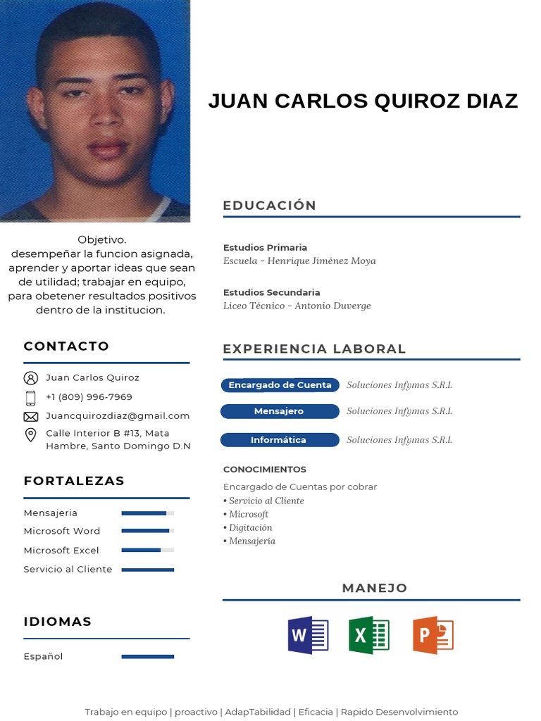 Curriculum Juan Carlos Quiroz Diaz | PDF