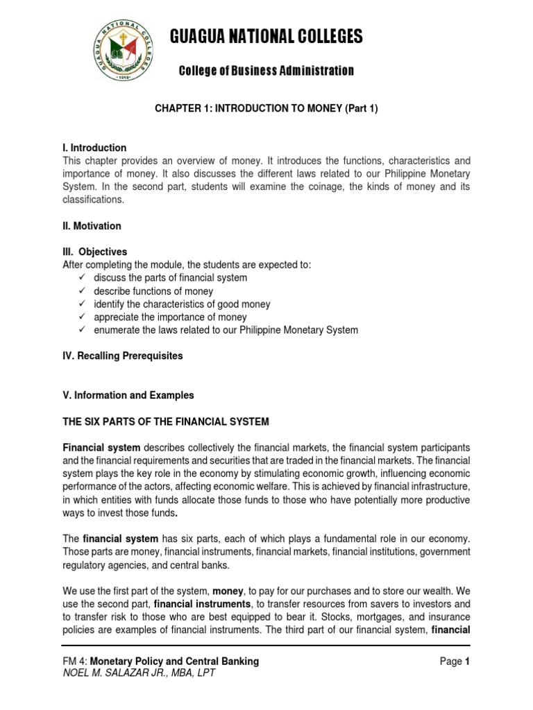 Chapter 1 (Part1) | Download Free PDF | Money | Medium Of Exchange