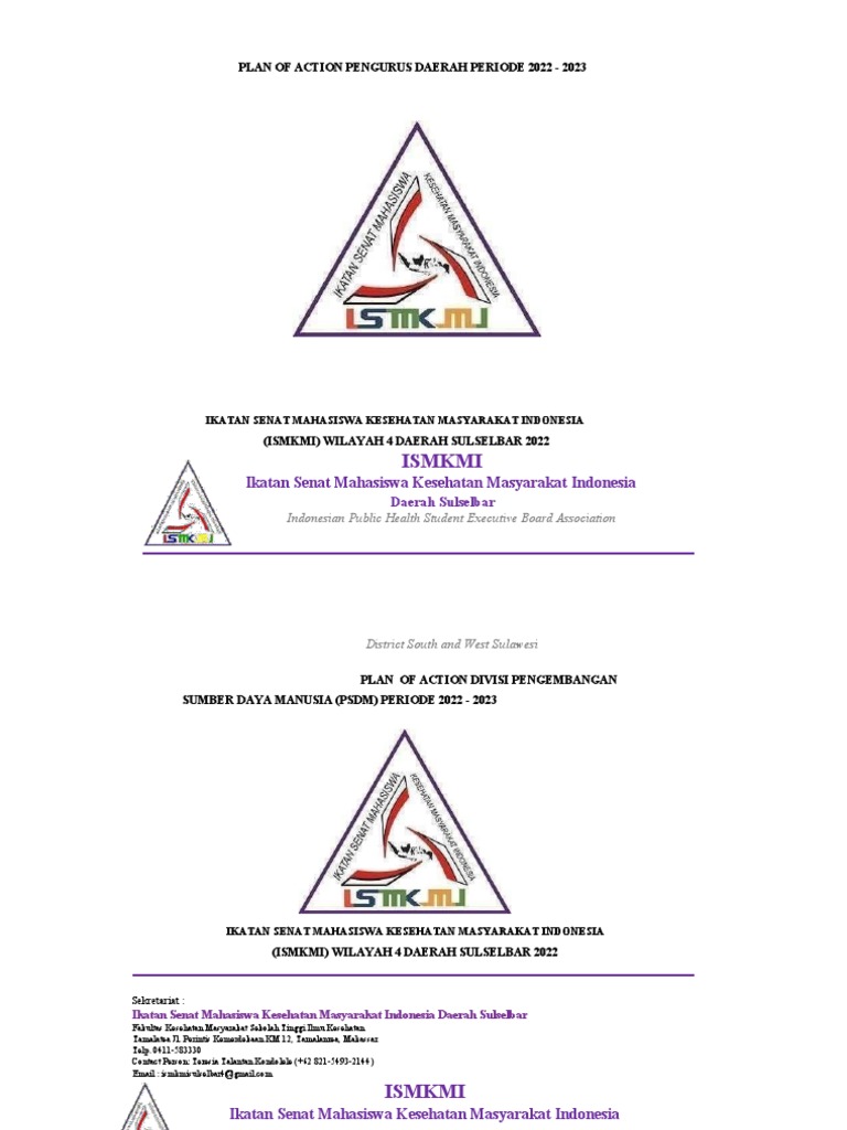 Rencana Aksi ISMKMI Sulselbar 2022-2023 | PDF