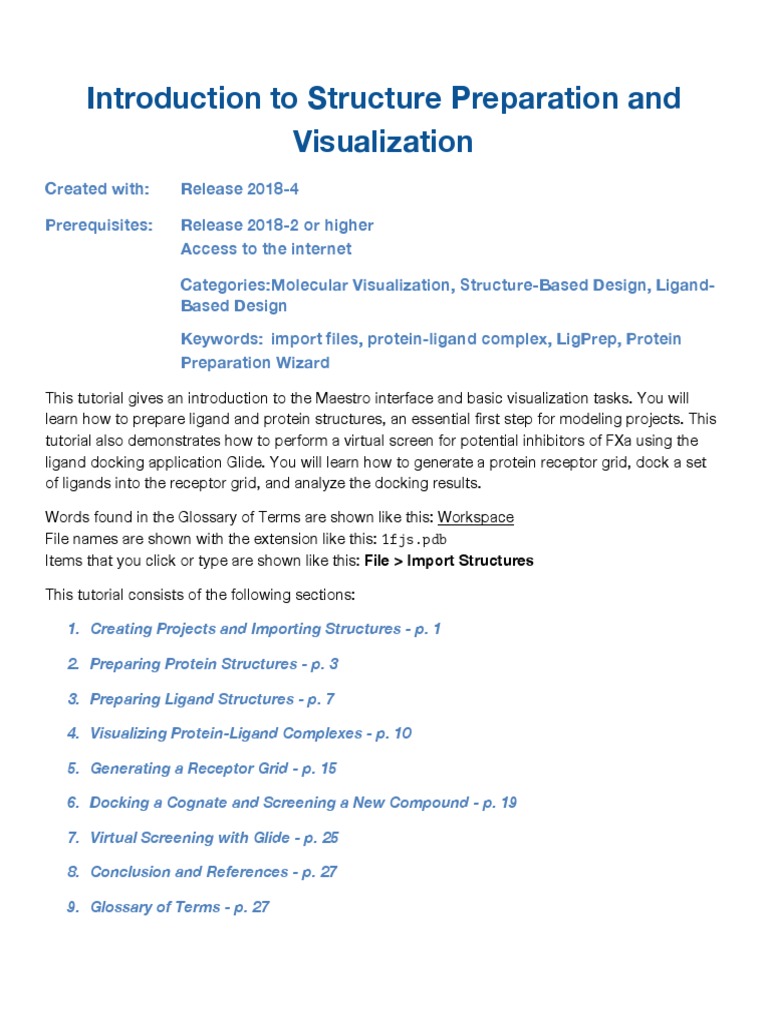 Maestro Docking Step | PDF | Docking (Molecular) | Ligand (Biochemistry)