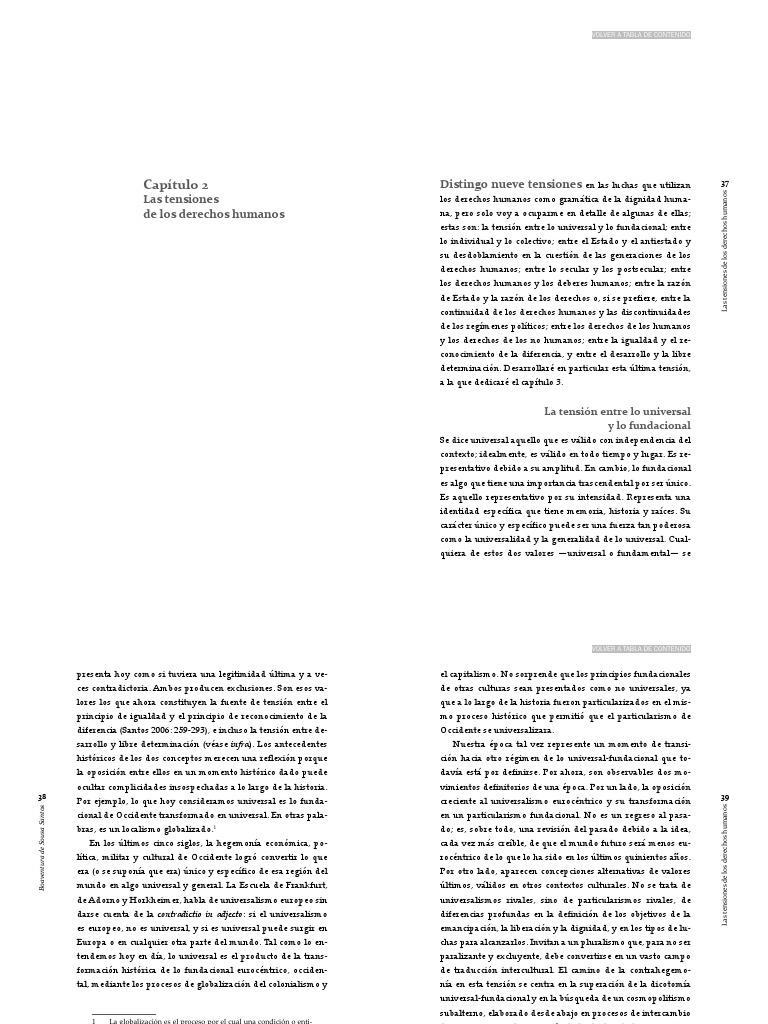 COD. 3 - Boaventura de Sousa - Derechos Humanos Democracia y Desarrollo - Capitulo 2 | PDF ...