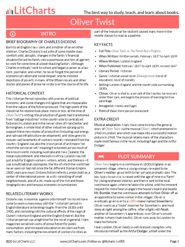 Oliver Twist LitChart | PDF | Oliver Twist | Nancy (Oliver Twist)