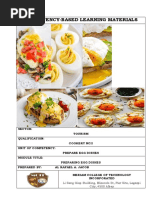 CBLM in PREPARE EGG DISHES | PDF | Egg As Food | Cooking